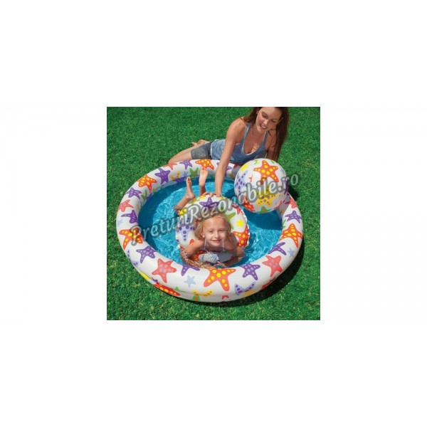 Set Piscina, Colac si Minge Gonflabile Intex 59460